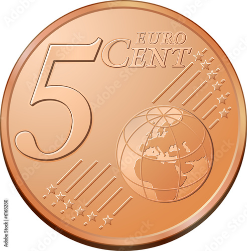 "Pièce de 5 cents d'euro" fichier vectoriel libre de droits sur la ...
