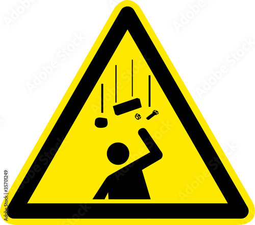 "Warnschild Warnzeichen Herabfallende Gegenstände" Stockfotos und ...