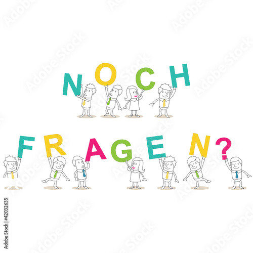 "Geschäftsleute, Buchstaben, NOCH FRAGEN?" Stockfotos und lizenzfreie ...