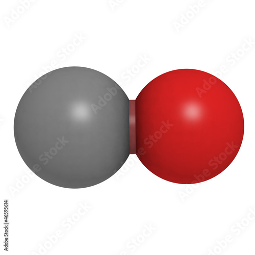 "Carbon monoxide (CO) molecule, chemical structure" Stock photo and ...