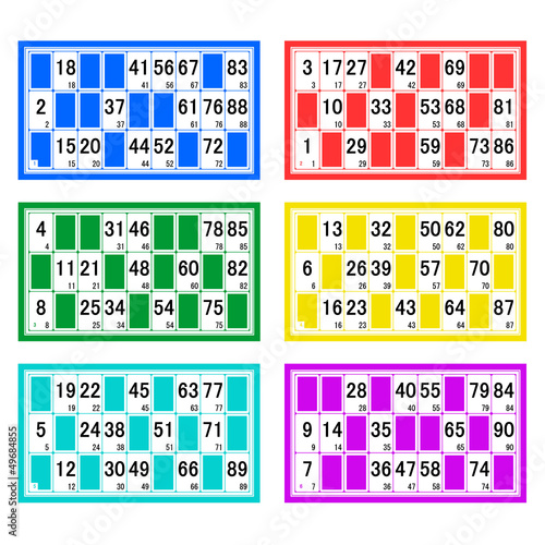 "Série de cartes de loto" fichier vectoriel libre de droits sur la ...