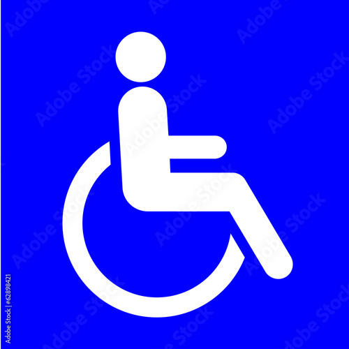 "Symbole place handicapée" fichier vectoriel libre de droits sur la ...