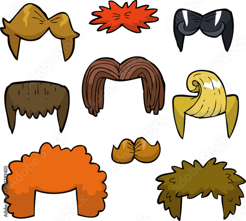"Cartoon set wigs" Stock image and royalty-free vector files on Fotolia ...