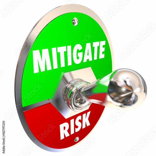 Mitigate Risk Reduce Dangers Mitigation Switch 3d Illustration Buy Photos Ap Images Detailview 